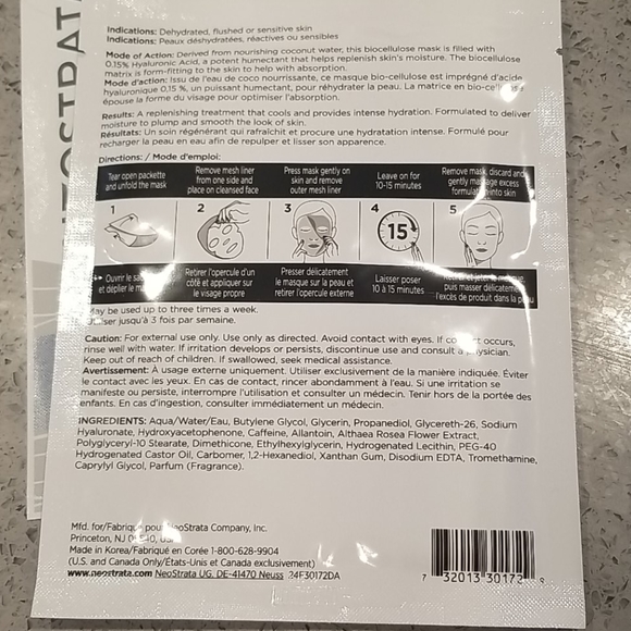 Neostrata Skincare | 32 Neostrata Pure Hyaluronic Acid Mask | Poshmark
